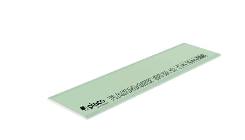 Plaque de plâtre hydrofuge PLACOMARINE® BA 13 - L. 2,5 x l. 0,6 m - Ép ...