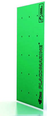 Plaque de plâtre hydrofuge PLACOMARINE® BA 13 - L. 2,5 x l. 0,6 m - Ép ...